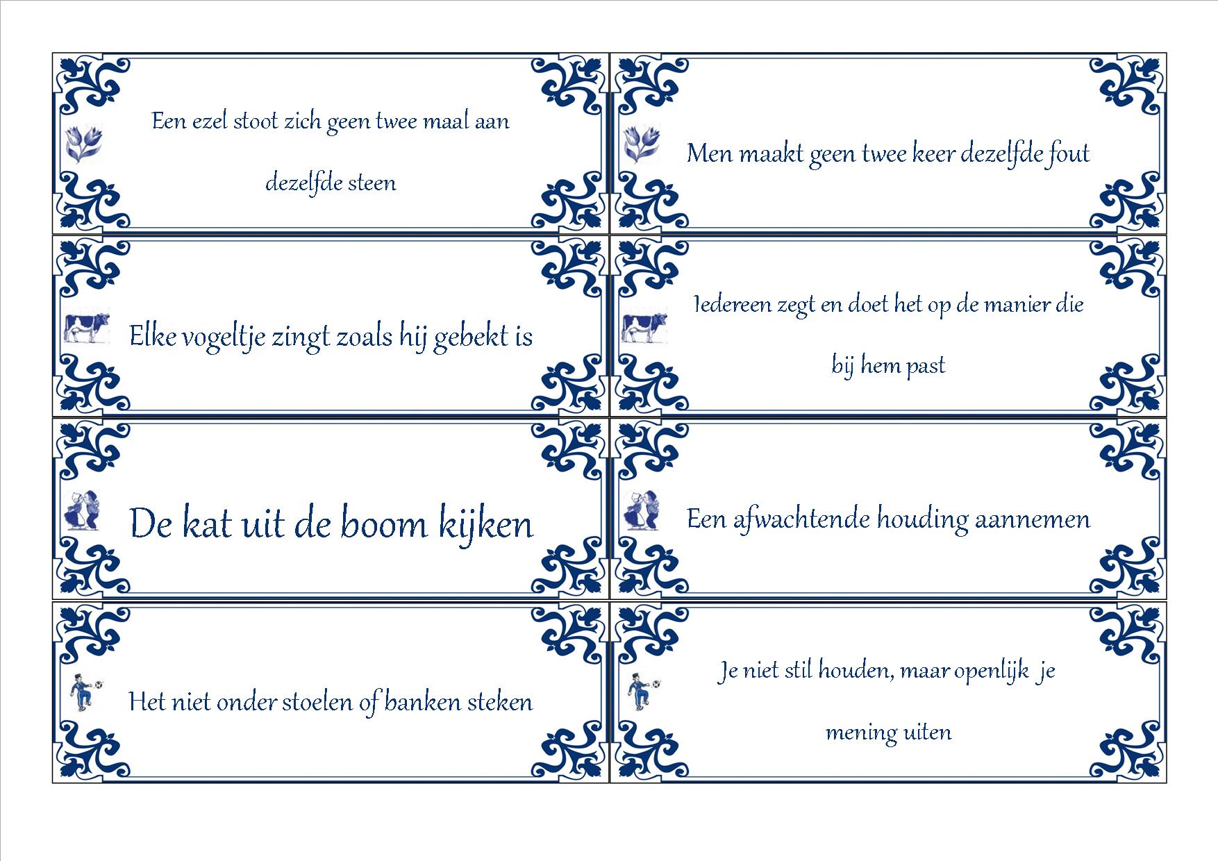 spreekwoorden etc – Spelen en Leren