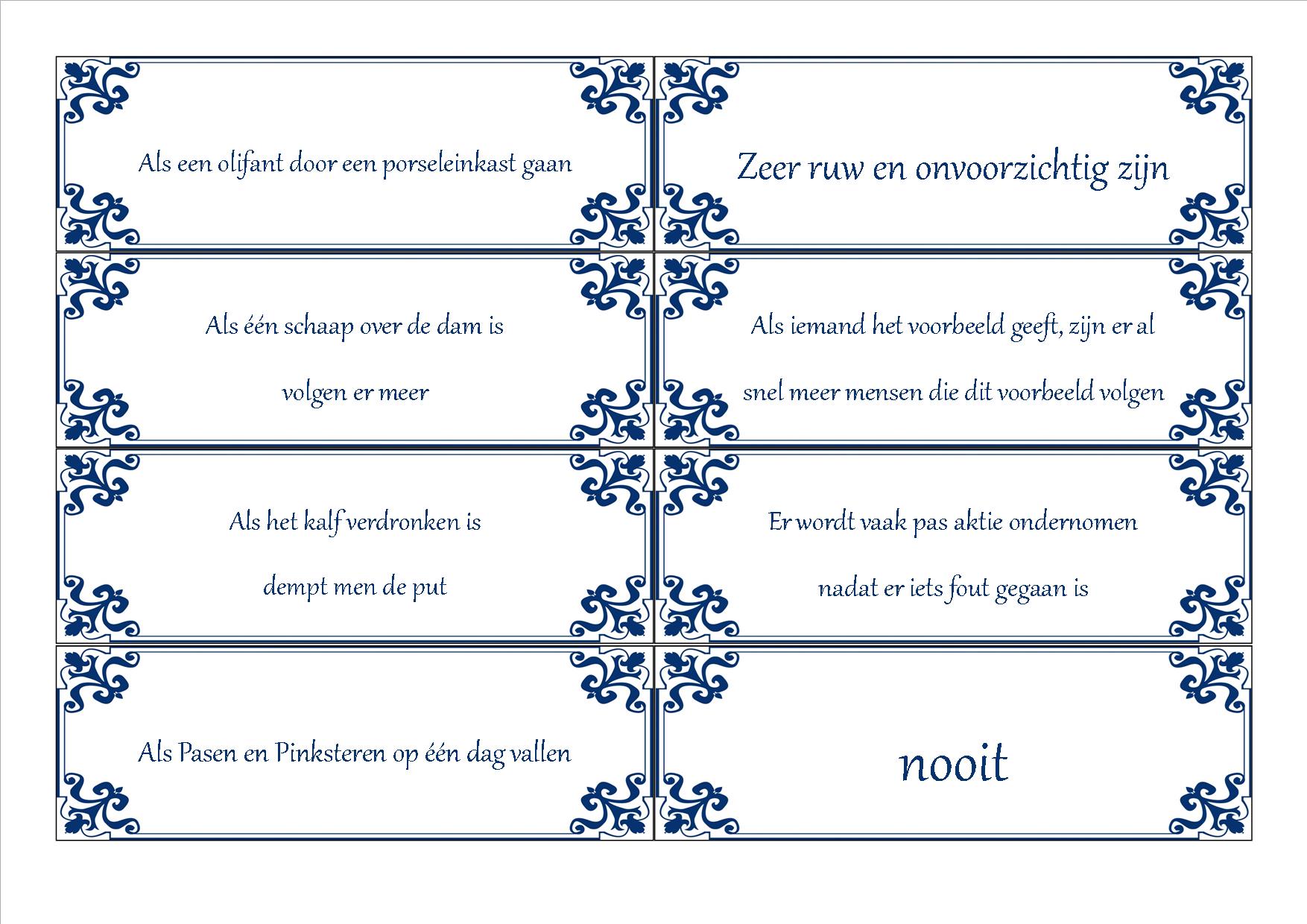 spreekwoorden etc – Spelen en Leren